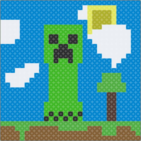 Creeper Fuse Bead Patterns - Gallery - Kandi Pad | Kandi Patterns, Fuse ...