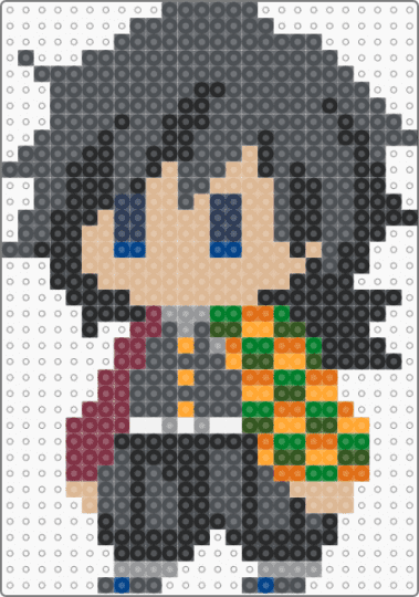 Kyojuro Demon Slayer Fuse Bead Pattern - Kandi Pad | Kandi Patterns ...