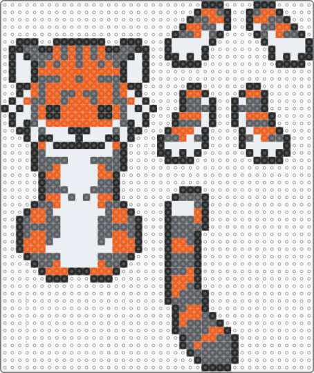 Derpy Tiger Fuse Bead Pattern - Kandi Pad | Kandi Patterns, Fuse Bead ...