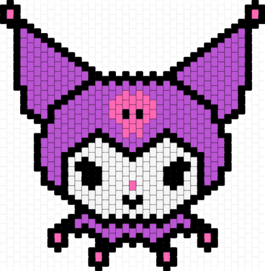 Kuromi Pony Bead Patterns - Gallery - Kandi Pad | Kandi Patterns, Fuse ...