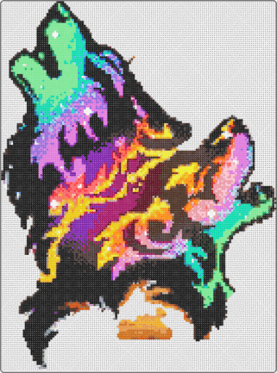 Wolf Fuse Bead Patterns - Gallery - Kandi Pad | Kandi Patterns, Fuse ...