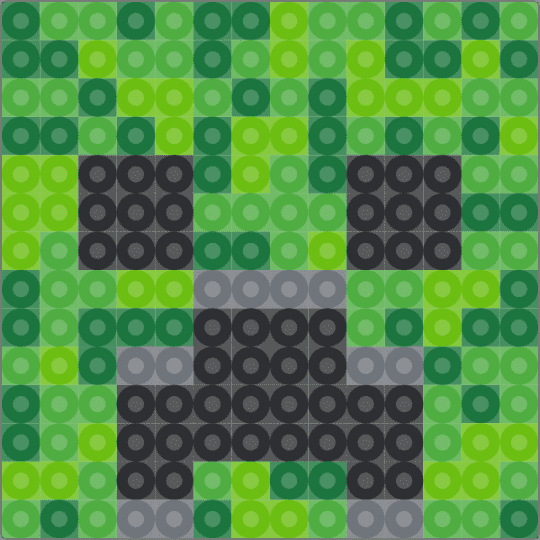 Creeper Pixel Art 6x6
