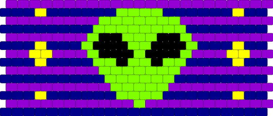 Alien Pony Bead Patterns - Gallery - Kandi Pad | Kandi Patterns, Fuse ...