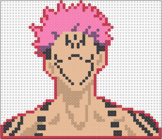 Ryomen Sukuna Fuse Bead Patterns - Gallery - Kandi Pad | Kandi Patterns ...