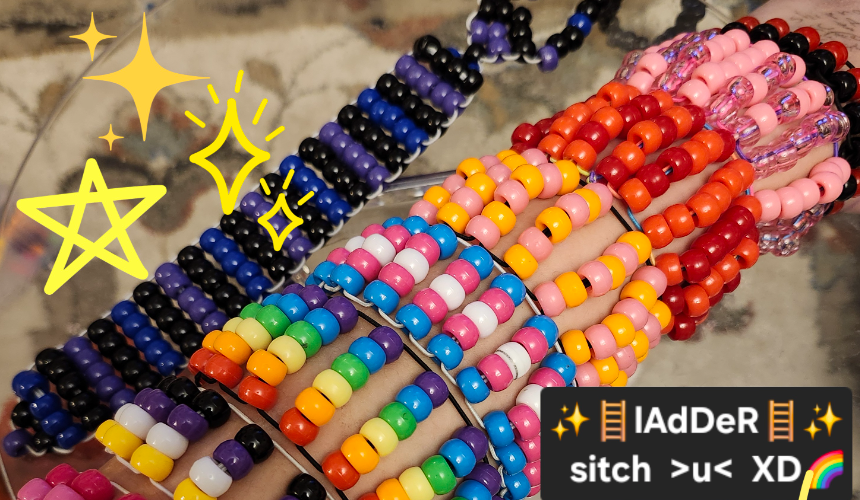 How to do the ️?lAdDeR? ️ stich!! - Kandi Pad | Kandi Patterns, Fuse ...
