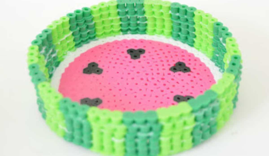 How to make a cute watermelon storage cup! - Kandi Pad | Kandi Patterns ...