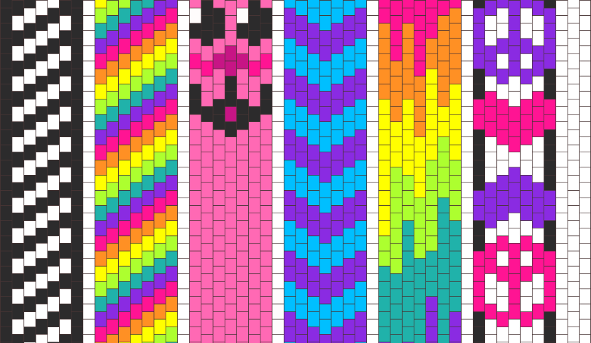 How to make a Kandi tie (ladder stitch) - Kandi Pad | Kandi Patterns ...